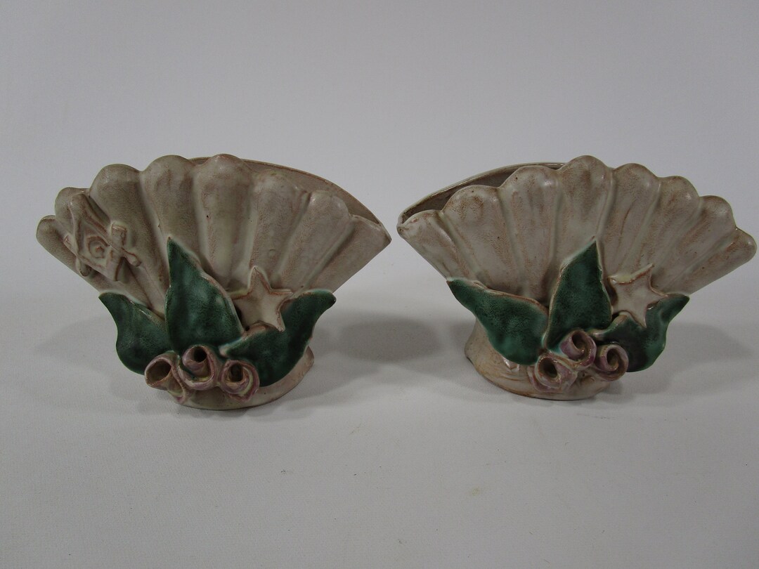 Vintage Mary Short Pottery Pair of Flower Vases From Topeka Kansas ...