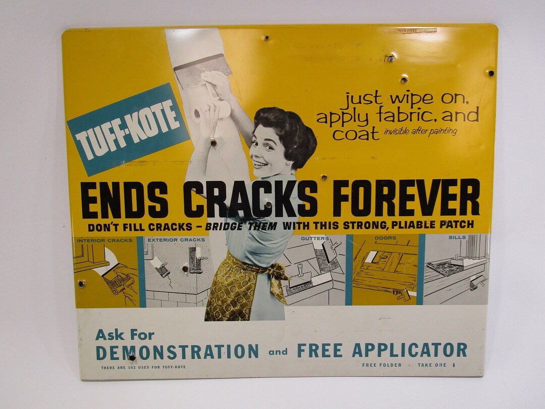 Vintage Tuff-kote Woman Metal Store Sign/advertising - Etsy