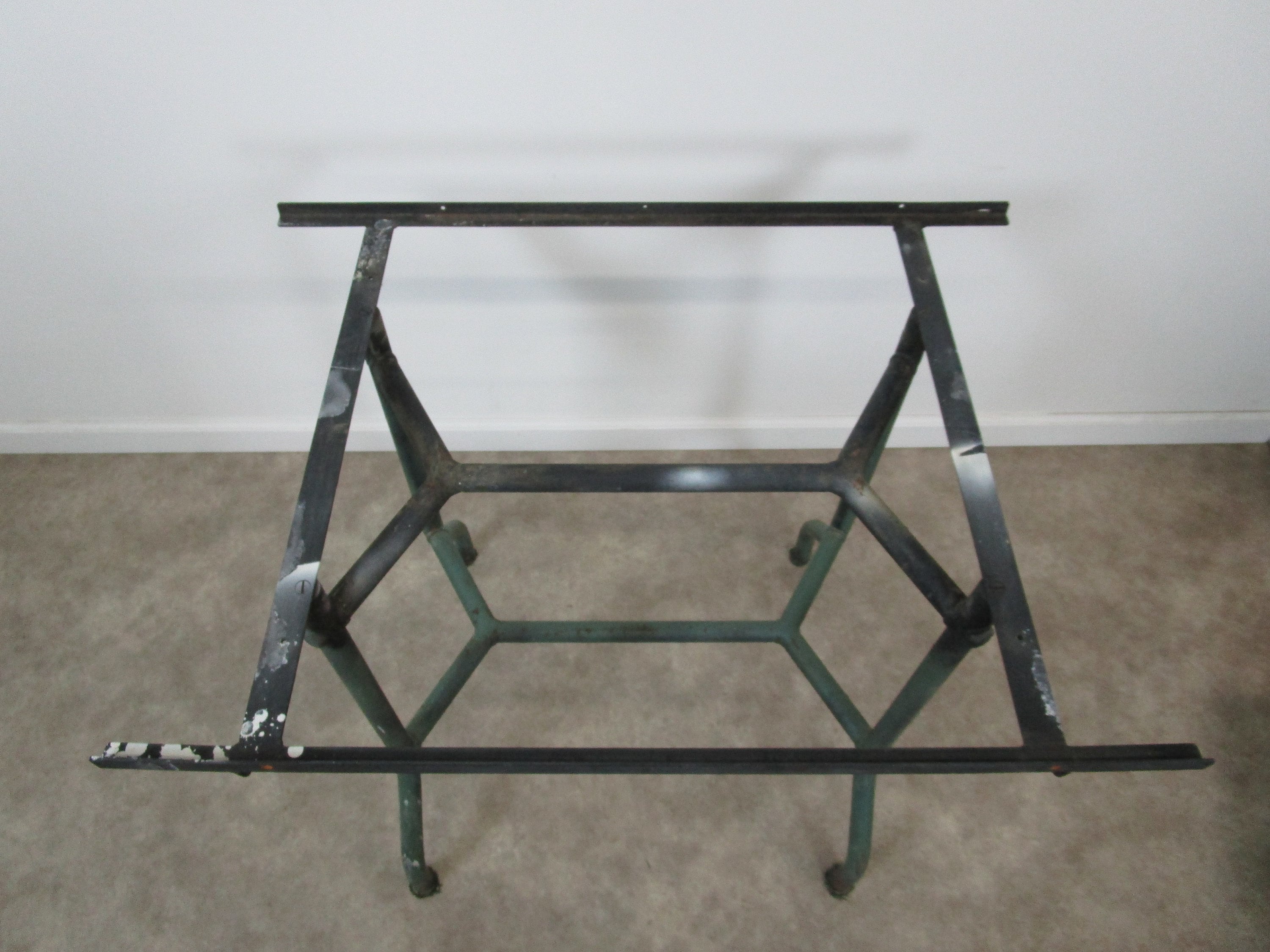 Vintage Industrial Metal Work Stand Table Machine Base | Etsy