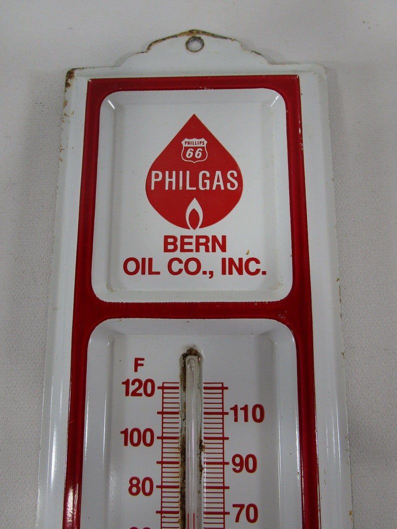 Vintage Phillips 66 Philgas Thermometer Bern Oil Company | Etsy