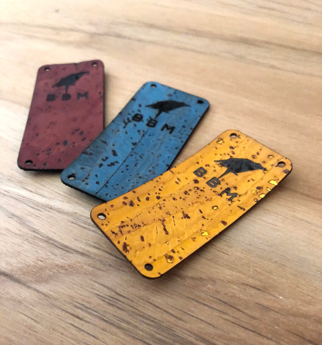 Fold Over Labels for Handmade Items / Cork Leather Labels / Custom ...