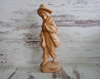 Carved wood figurine | Etsy