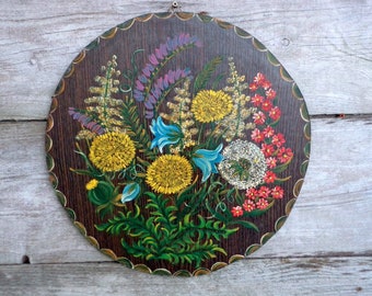 Round paintings | Etsy
