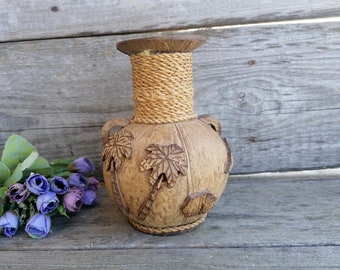 Vintage Coconut Vase - Etsy