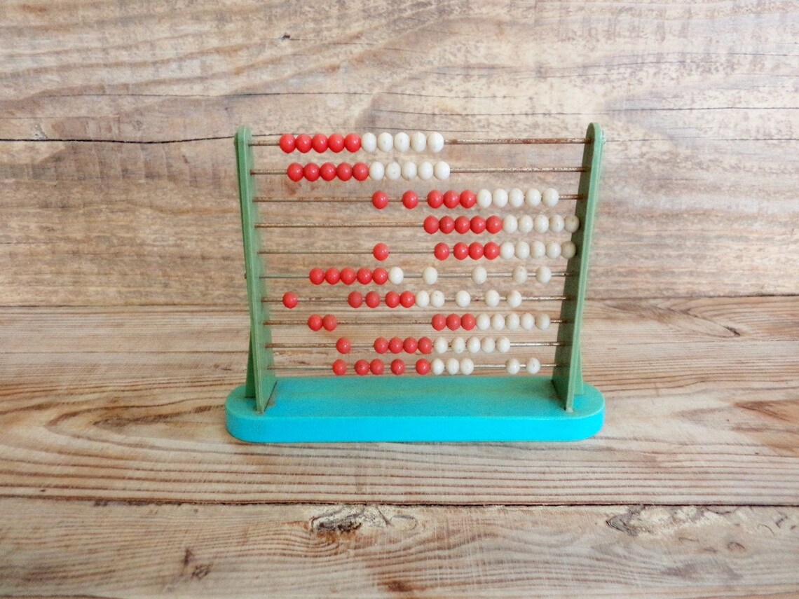 Vintage Abacus Plastic Abacus Old Rust Abacus School - Etsy