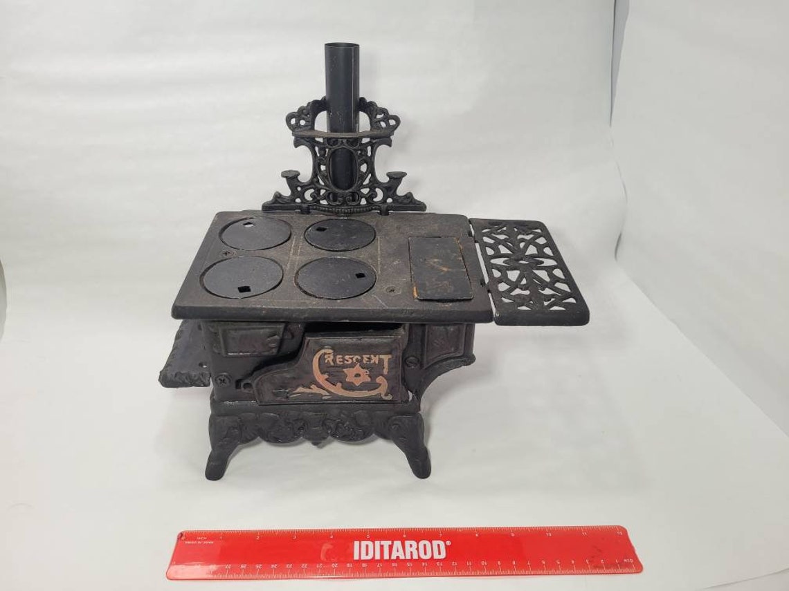 Crescent Cast Iron Wood Stove Replica - Toy - Vintage - Mini - Salesman ...