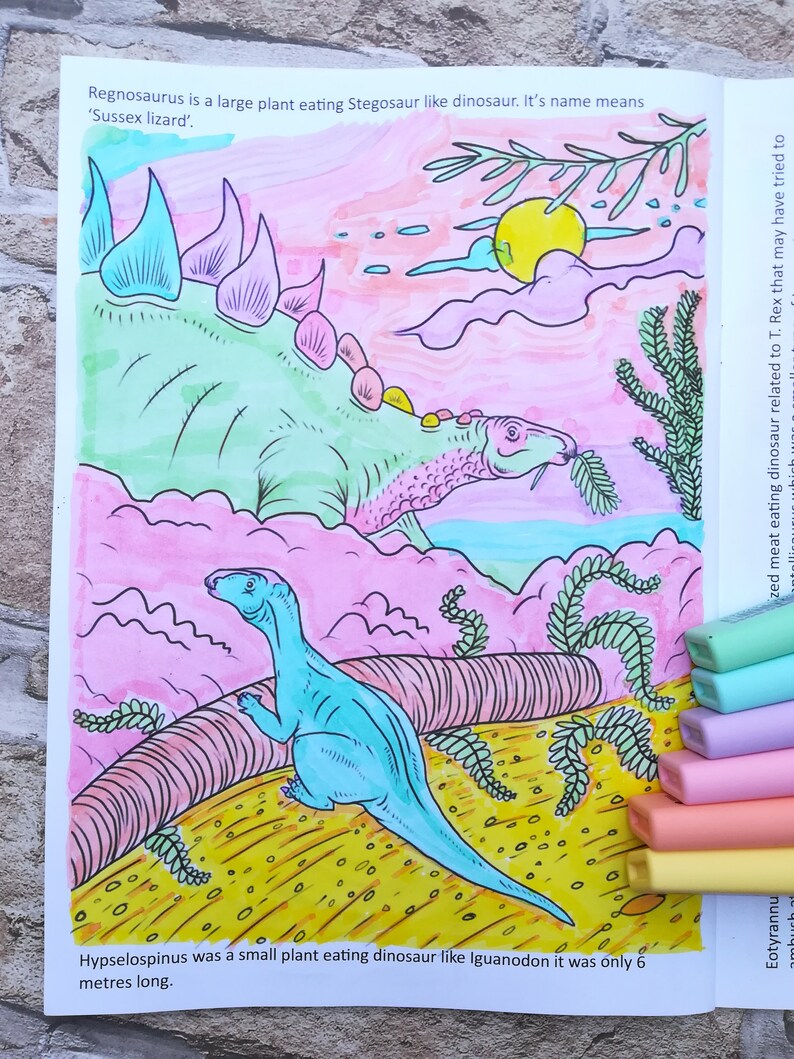 Digital Download - Dinosaur Colouring Book Pages - Prehistoric Jurassic ...