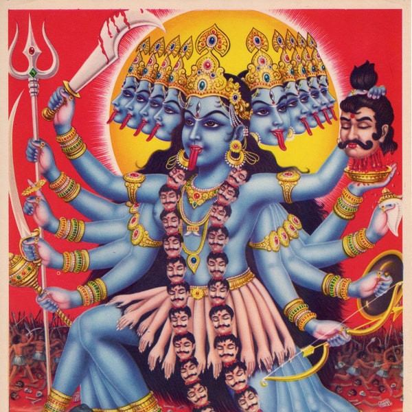 Large Kali Hindu Poster - Etsy
