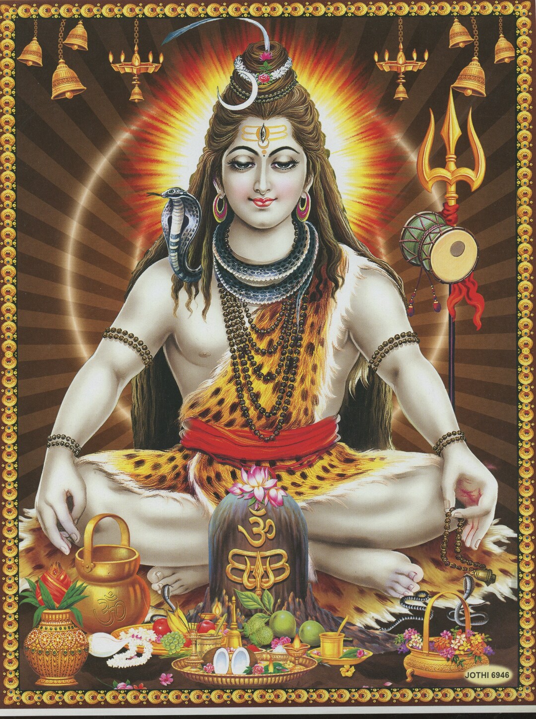 Shiva ... Vintage-style Indian Hindu Devotional Poster Print - Etsy