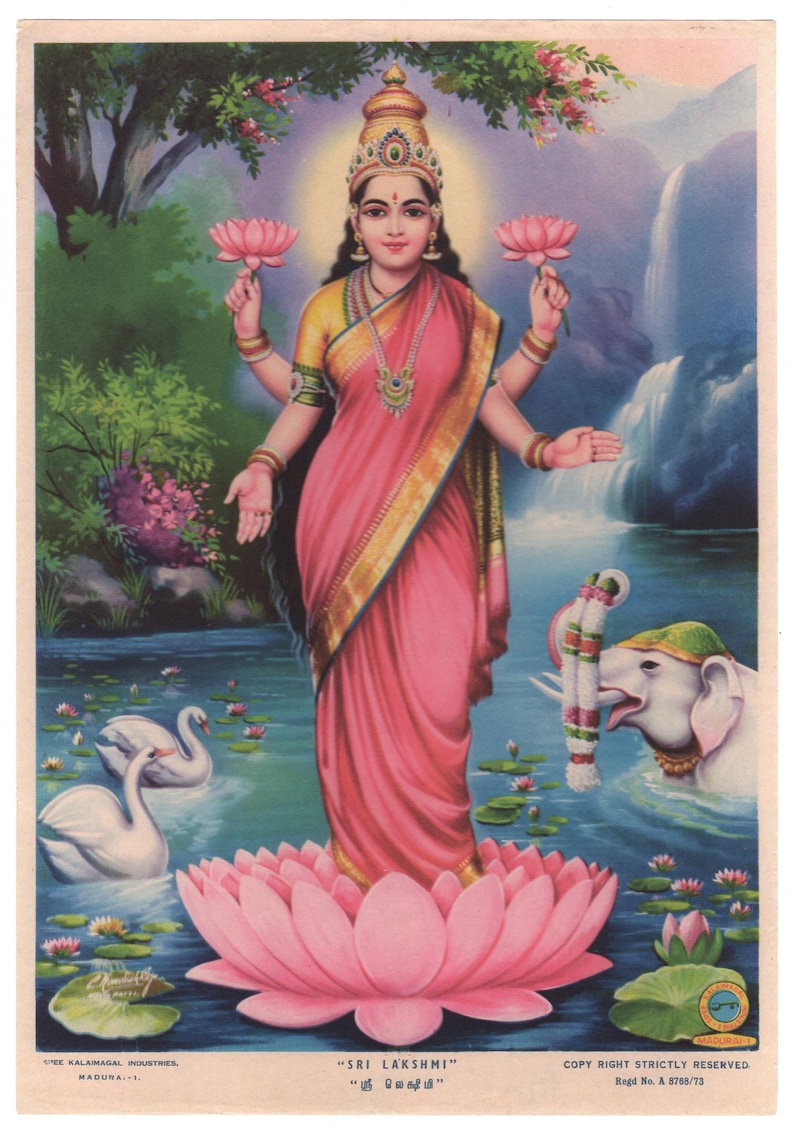 Lakshmi ... Contemporary Reprint of Vintage Indian Hindu Devotional ...