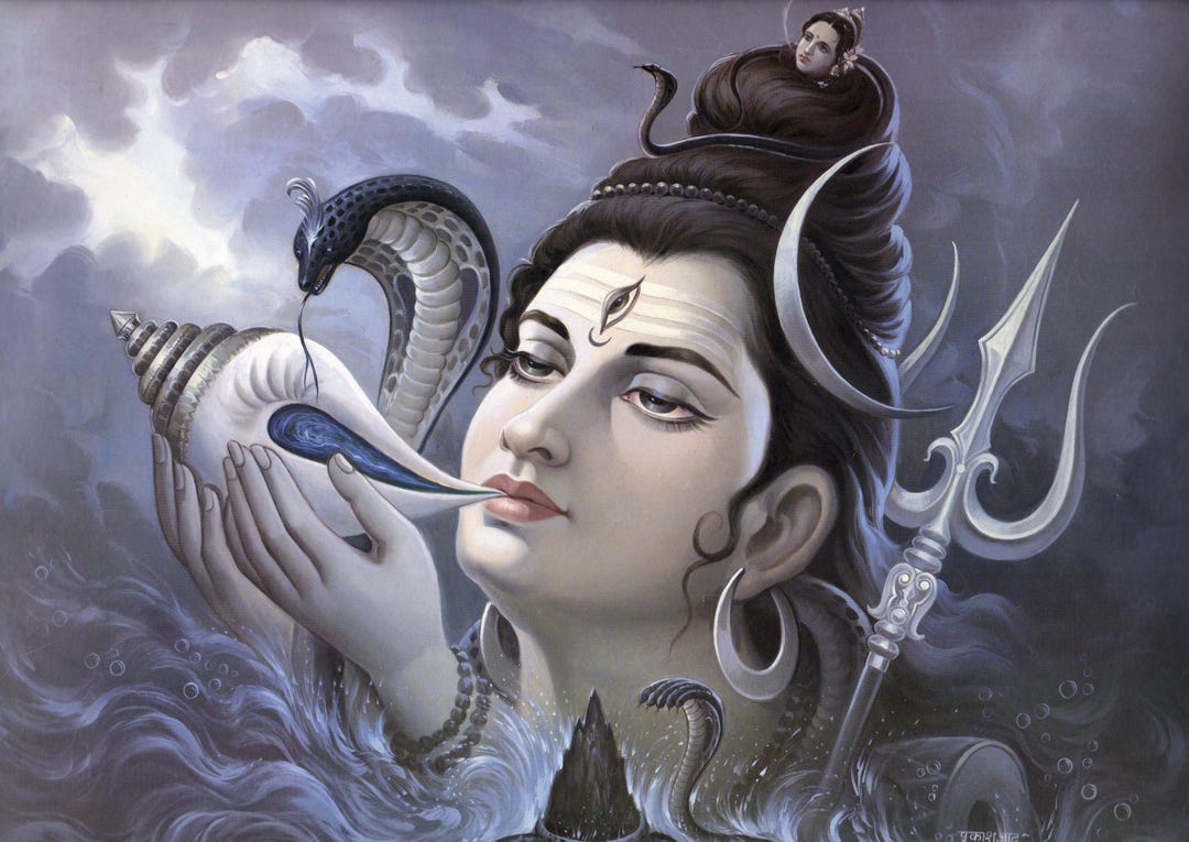 Shiva - large Indian Hindu Devotional Poster Print - Etsy