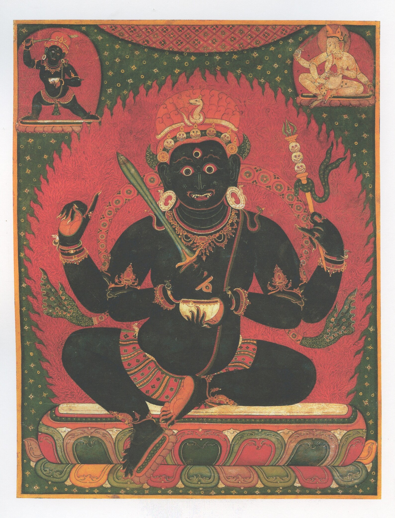 Mahakala Contemporary Print of Vintage Tibetan Thanka. - Etsy