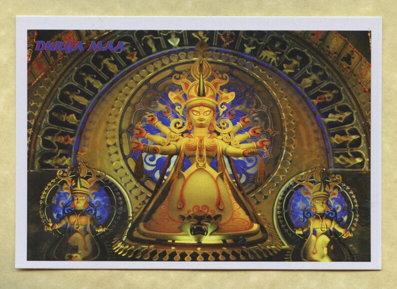 Framed Card of Maa Durga ... - Etsy