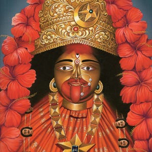 Kali - large Vintage-style Indian Hindu Devotional Poster Print - Etsy