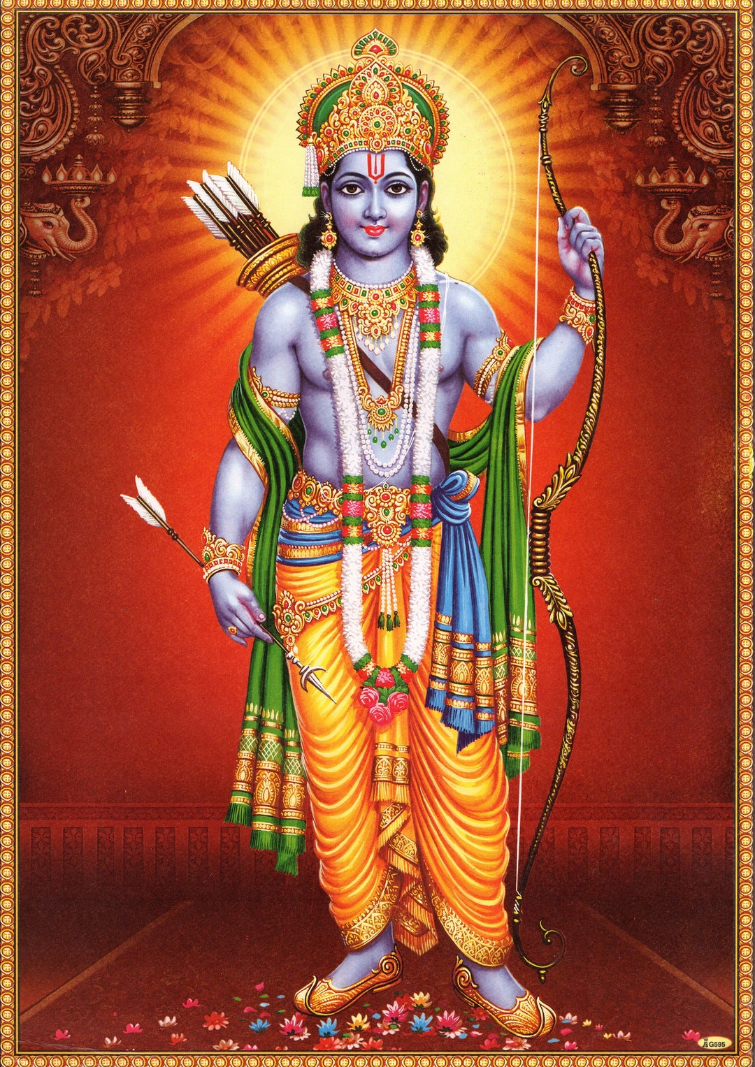 Rama ... Large Vintage-style Indian Hindu Devotional Poster Print - Etsy