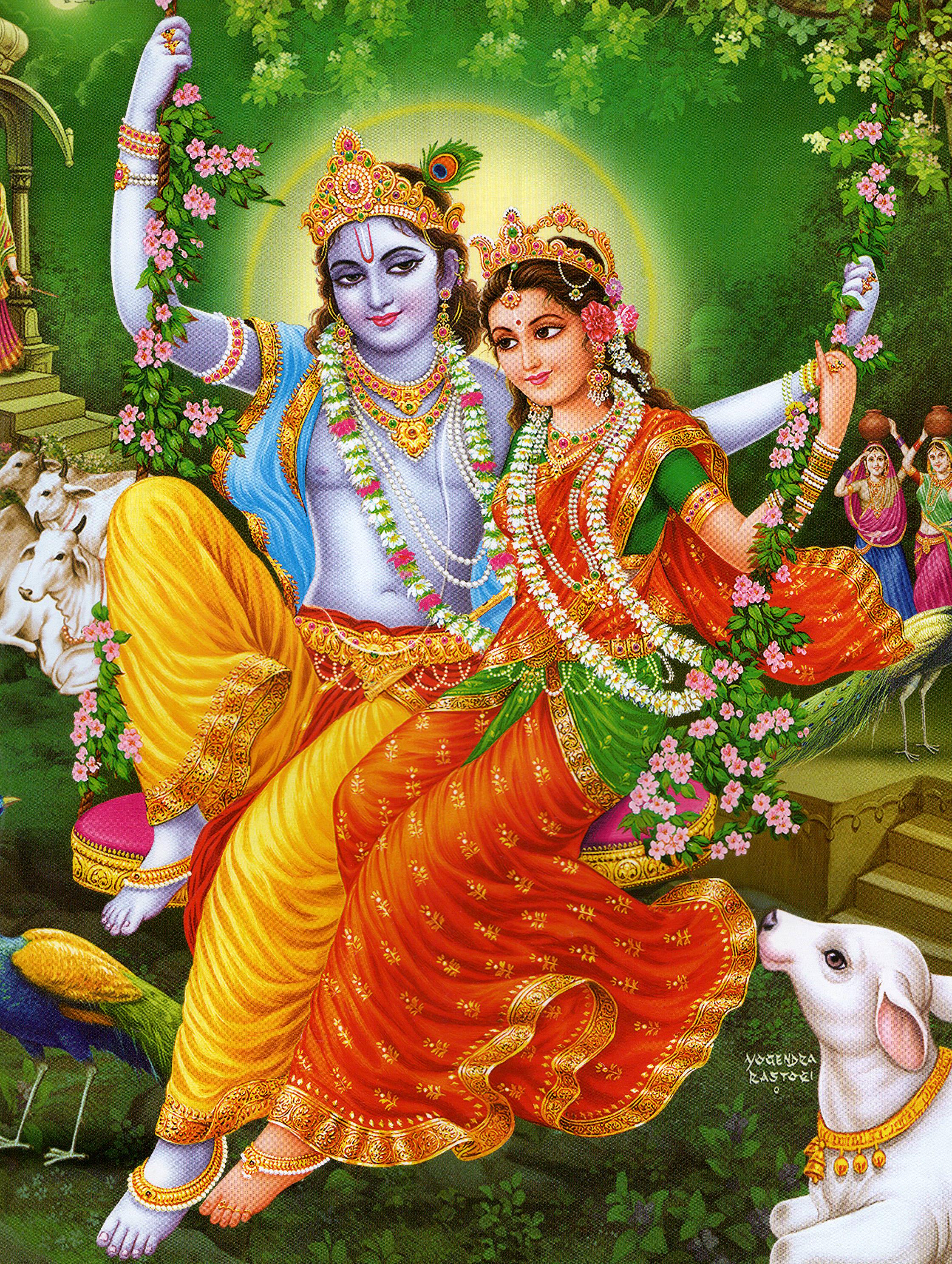 Krishna - vintage-style Indian Devotional Print - Etsy