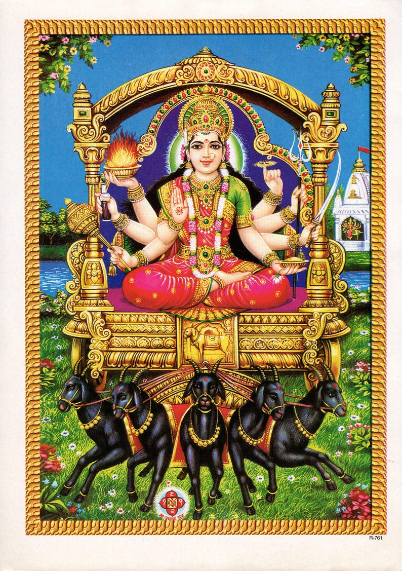 Meldi Maa ... Vintage Indian Hindu Devotional Poster Print - Etsy