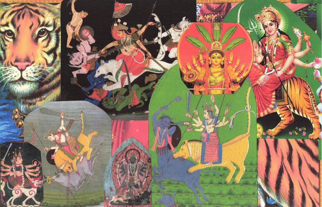 Collage Art ... Durga Victorious - Etsy