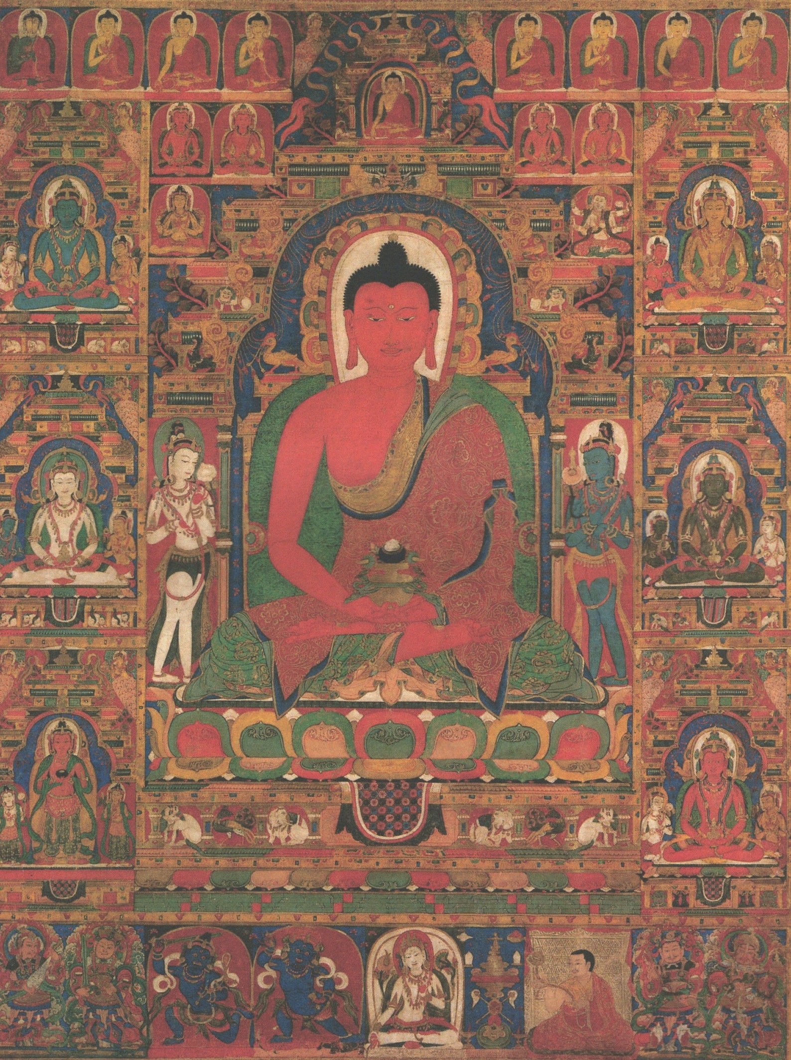 Amitayus - Contemporary Print of Vintage Tibetan Thanka. - Etsy