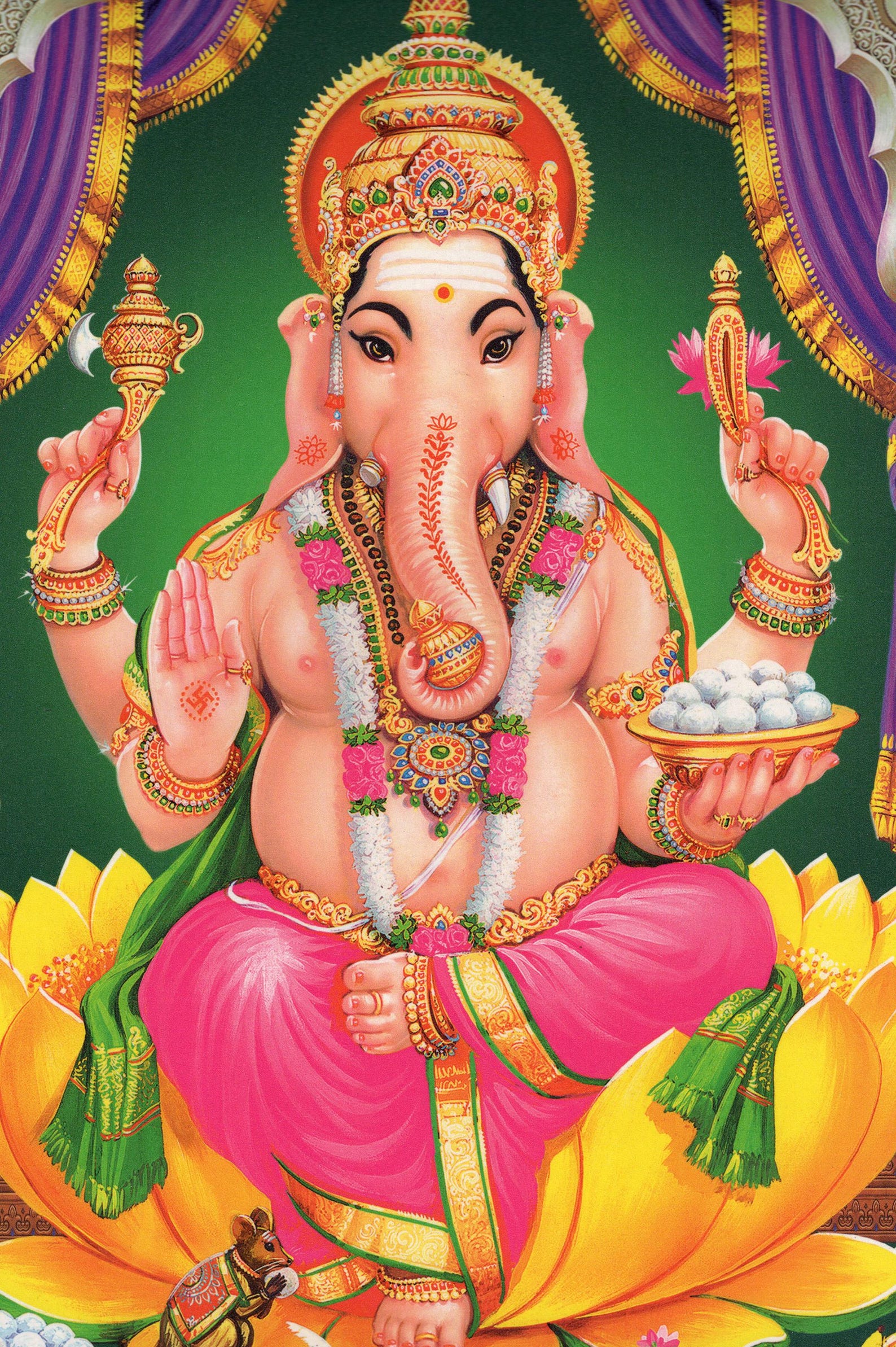 Ganesh ... Large Vintage-style Indian Print - Etsy