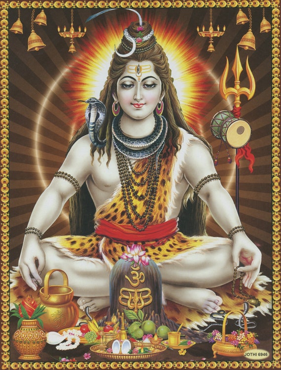 Hindu Art Shiva Shiva Hindu God Modern Wall Art Painting Printed On