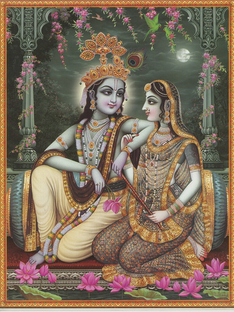 Art & Collectibles Lithographs Prints Indian Vintage-style Devotional ...