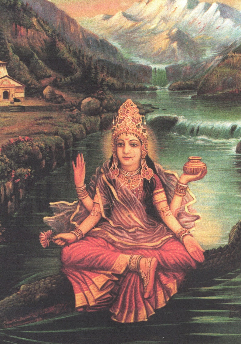 Ganga Devi ... Contemporary Reprint of Vintage Indian Print. - Etsy