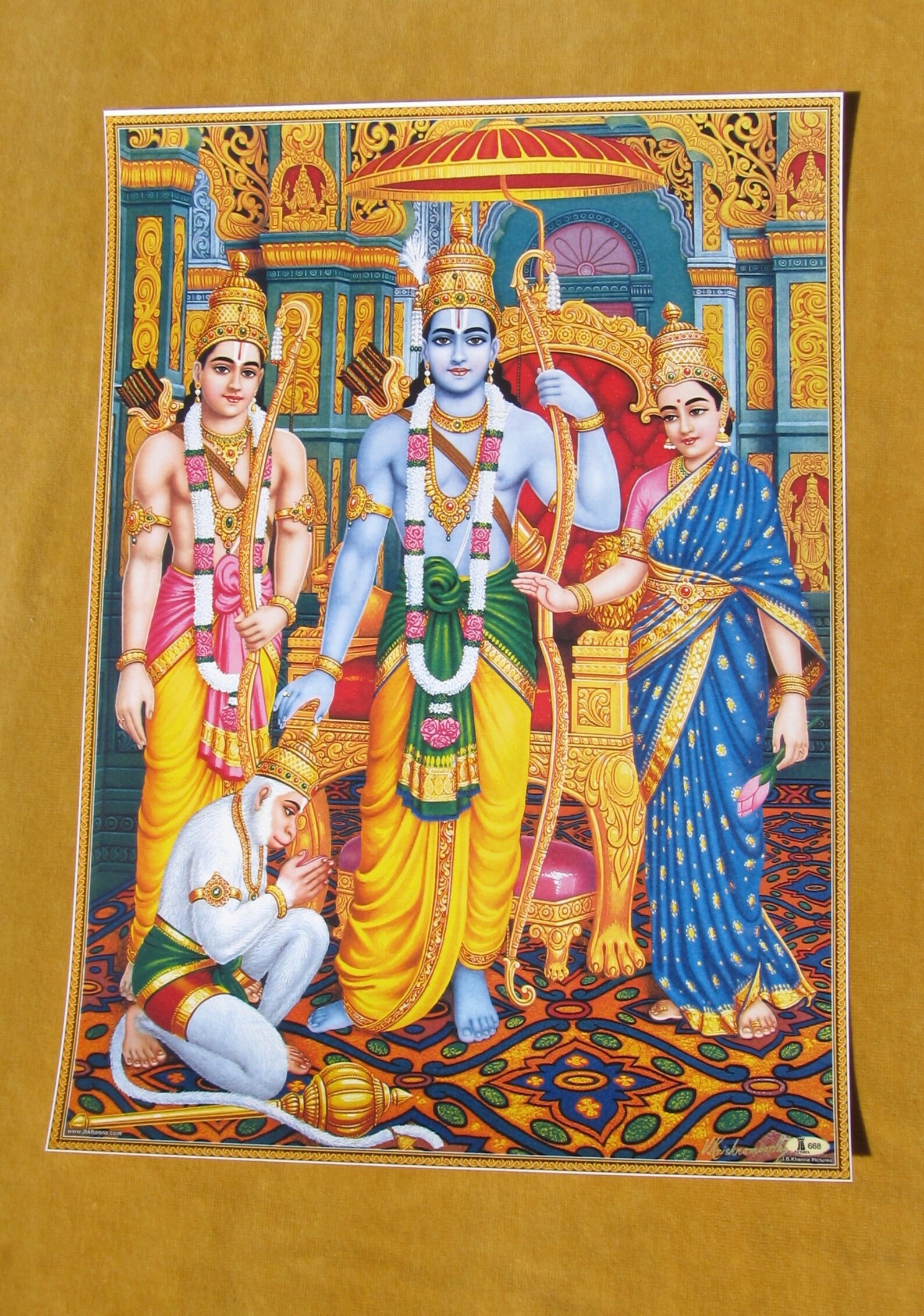Lord Rama ... Vintage-style Indian Hindu Devotional Poster | Etsy