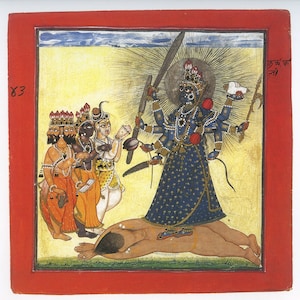 The Gods Pay Homage to Bhadrakali ... Contemporary reprint of | Etsy