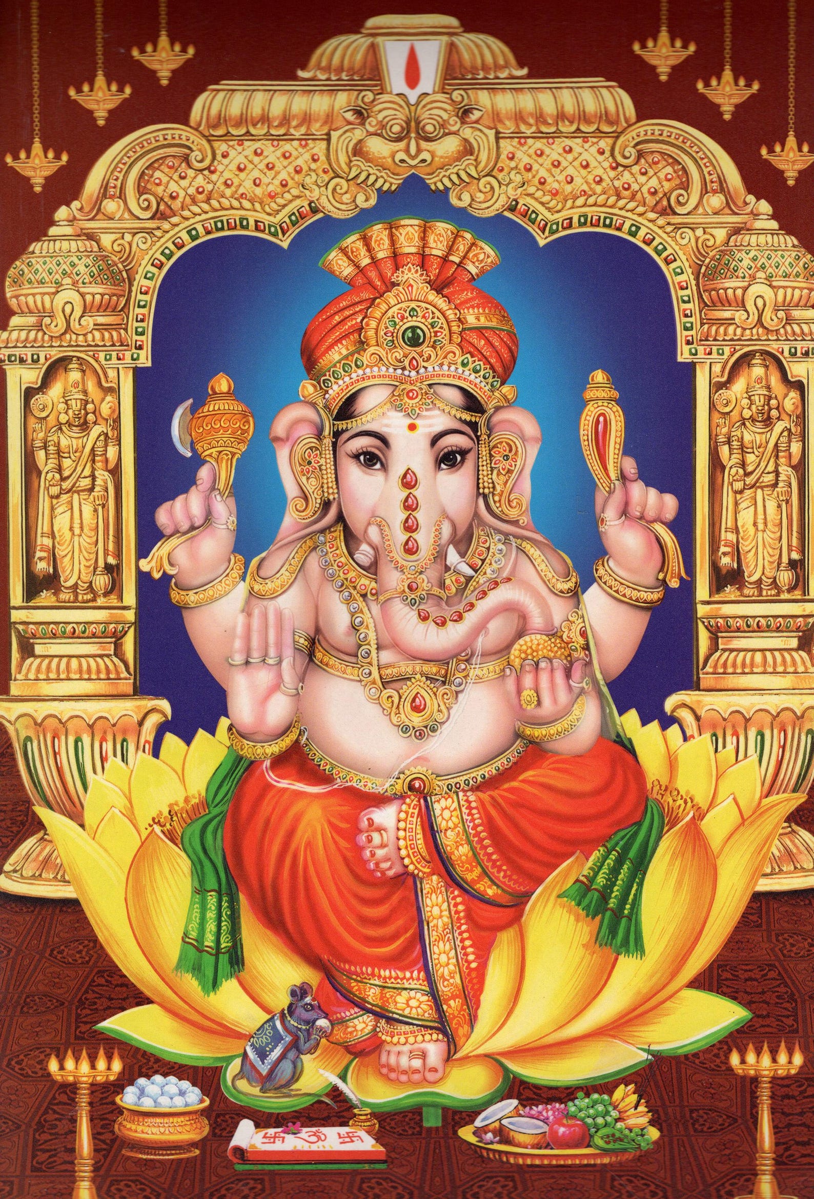 Ganesh ... Large Vintage-style Indian Print - Etsy