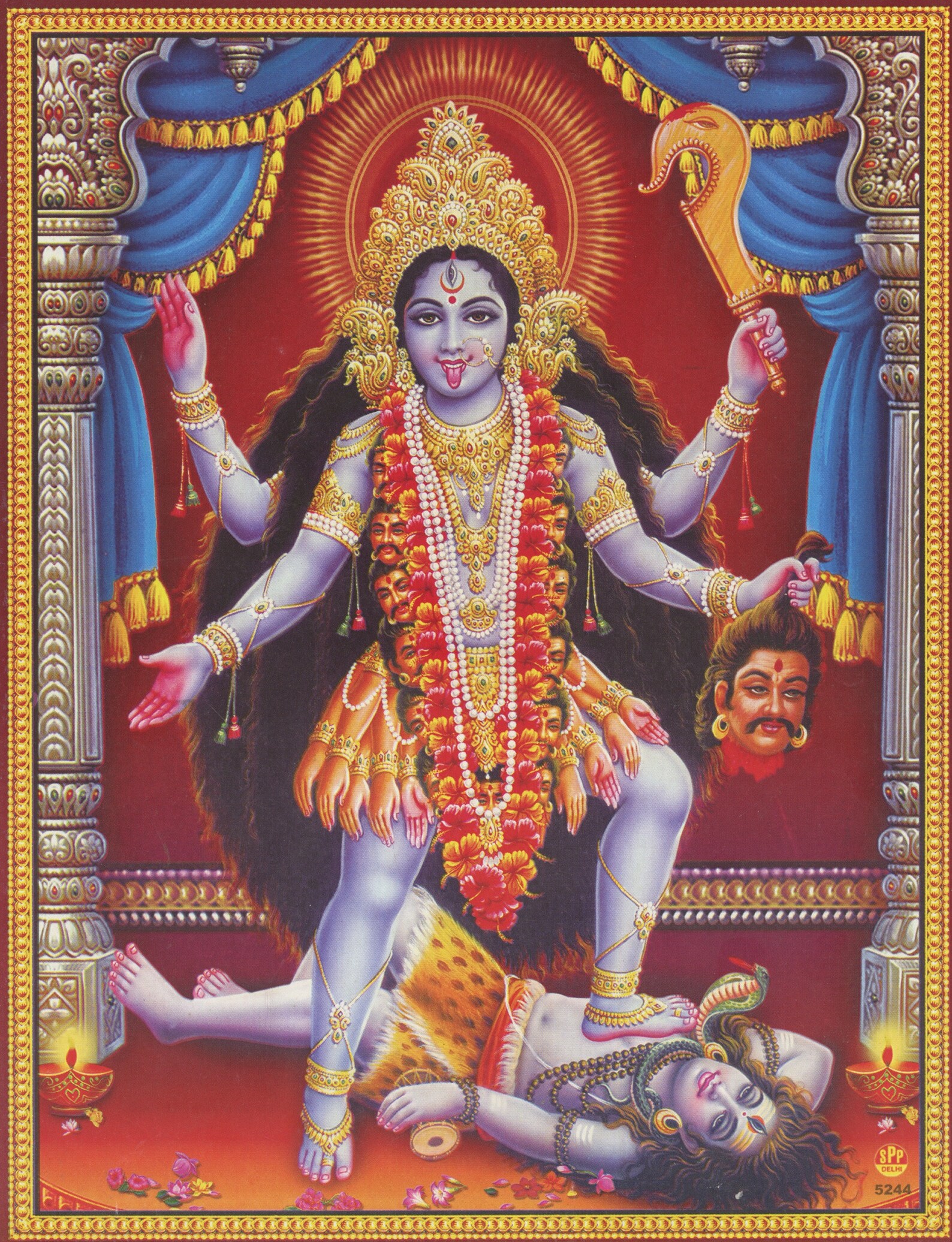 Kali Art Kali ... Vintage-style Indian Hindu Devotional | Etsy