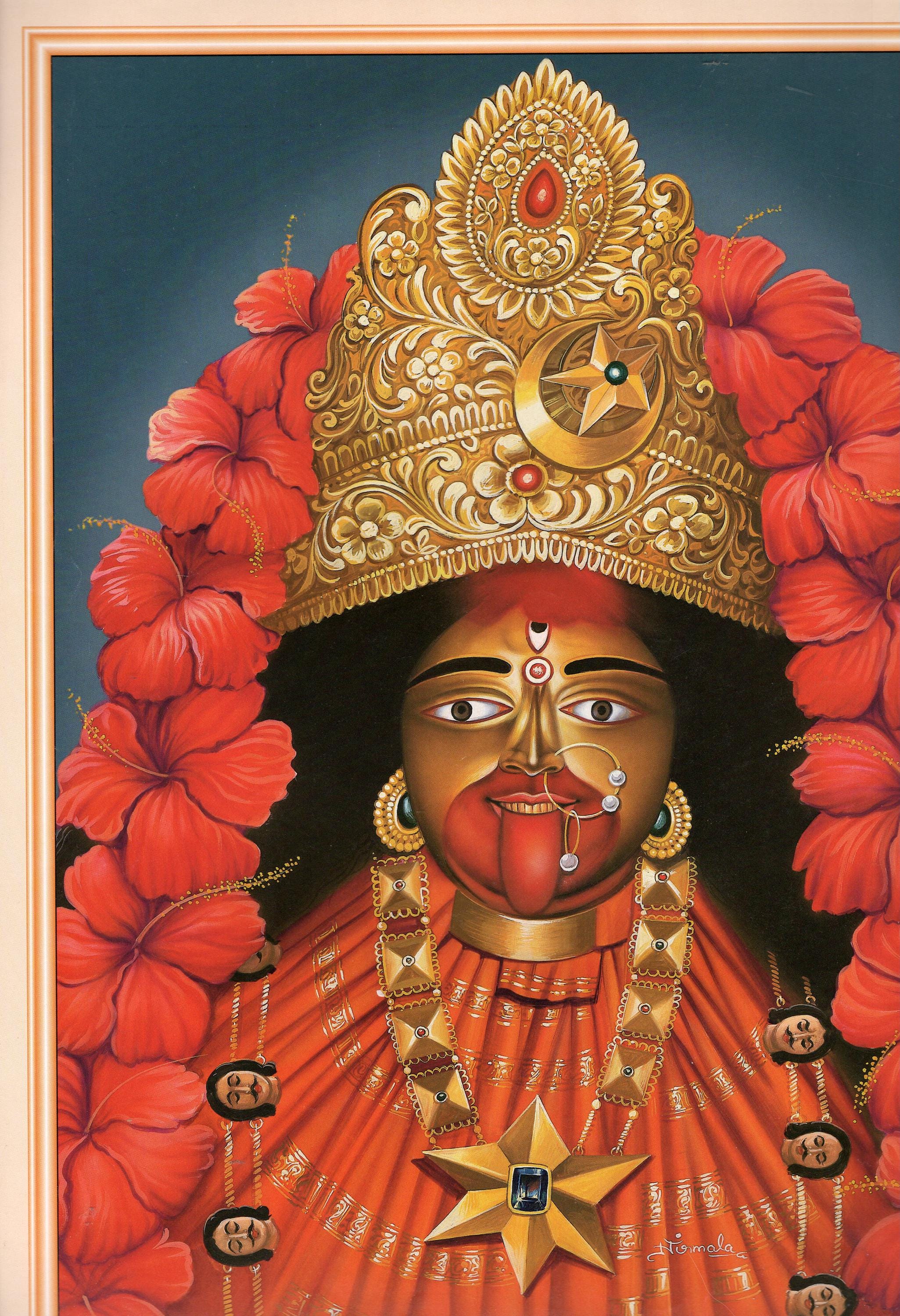 Kali - large Vintage-style Indian Hindu Devotional Poster Print - Etsy