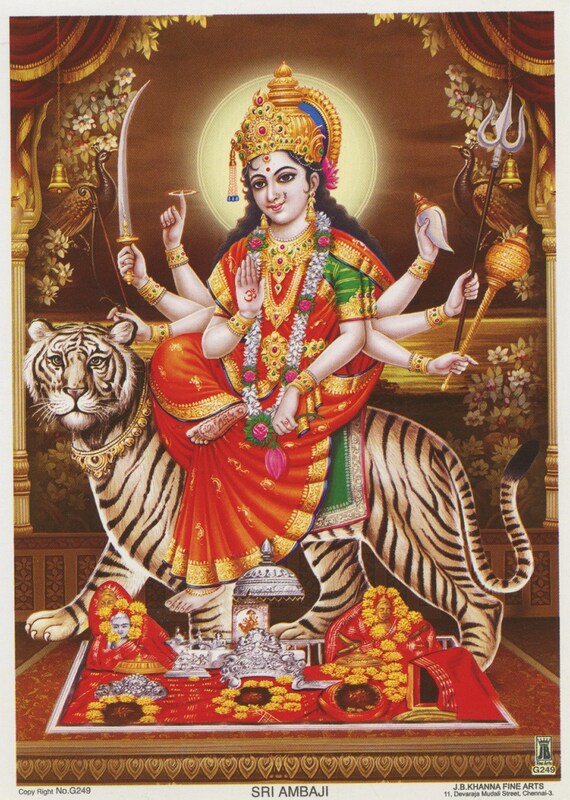 Art & Collectibles Lithographs Prints Vintage-style Indian devotional ...