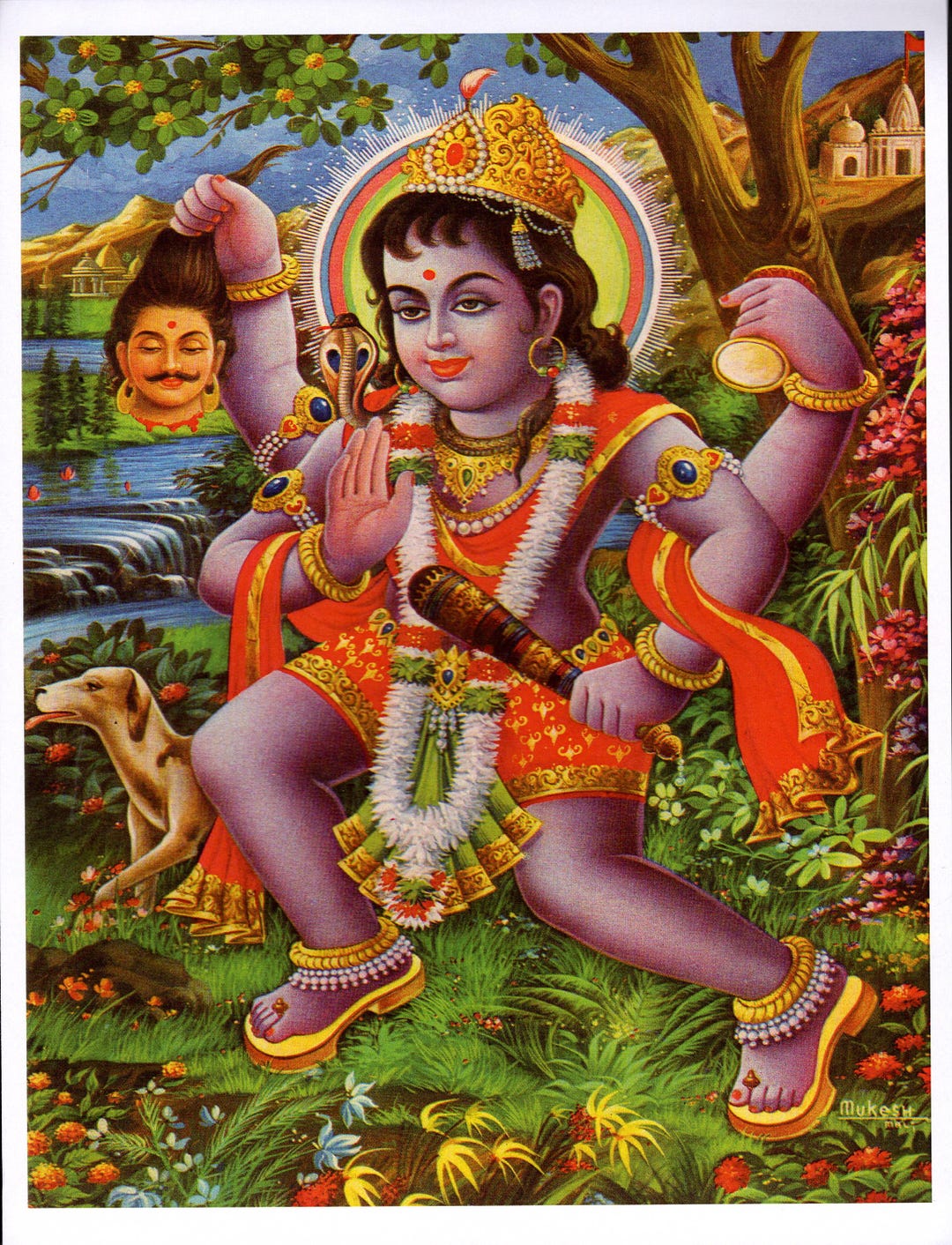 Bhairava ... Vintage-style Indian Hindu Devotional Poster Print - Etsy