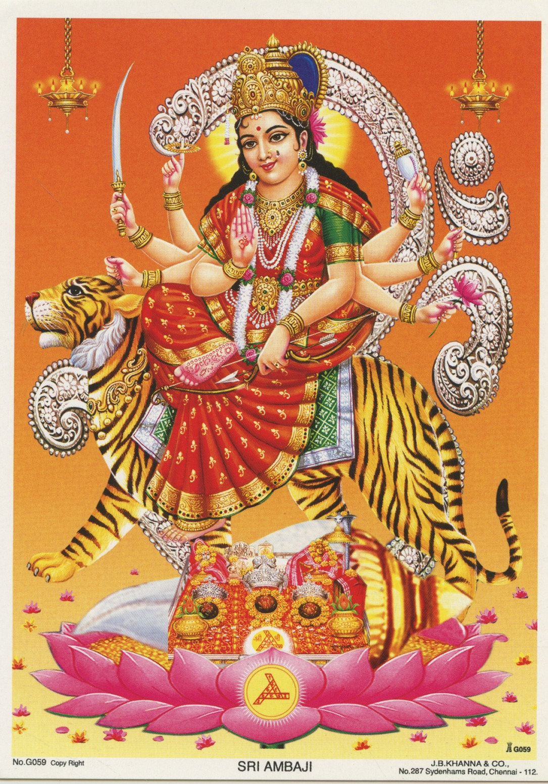 Art & Collectibles Lithographs Prints Vintage-style Indian devotional ...