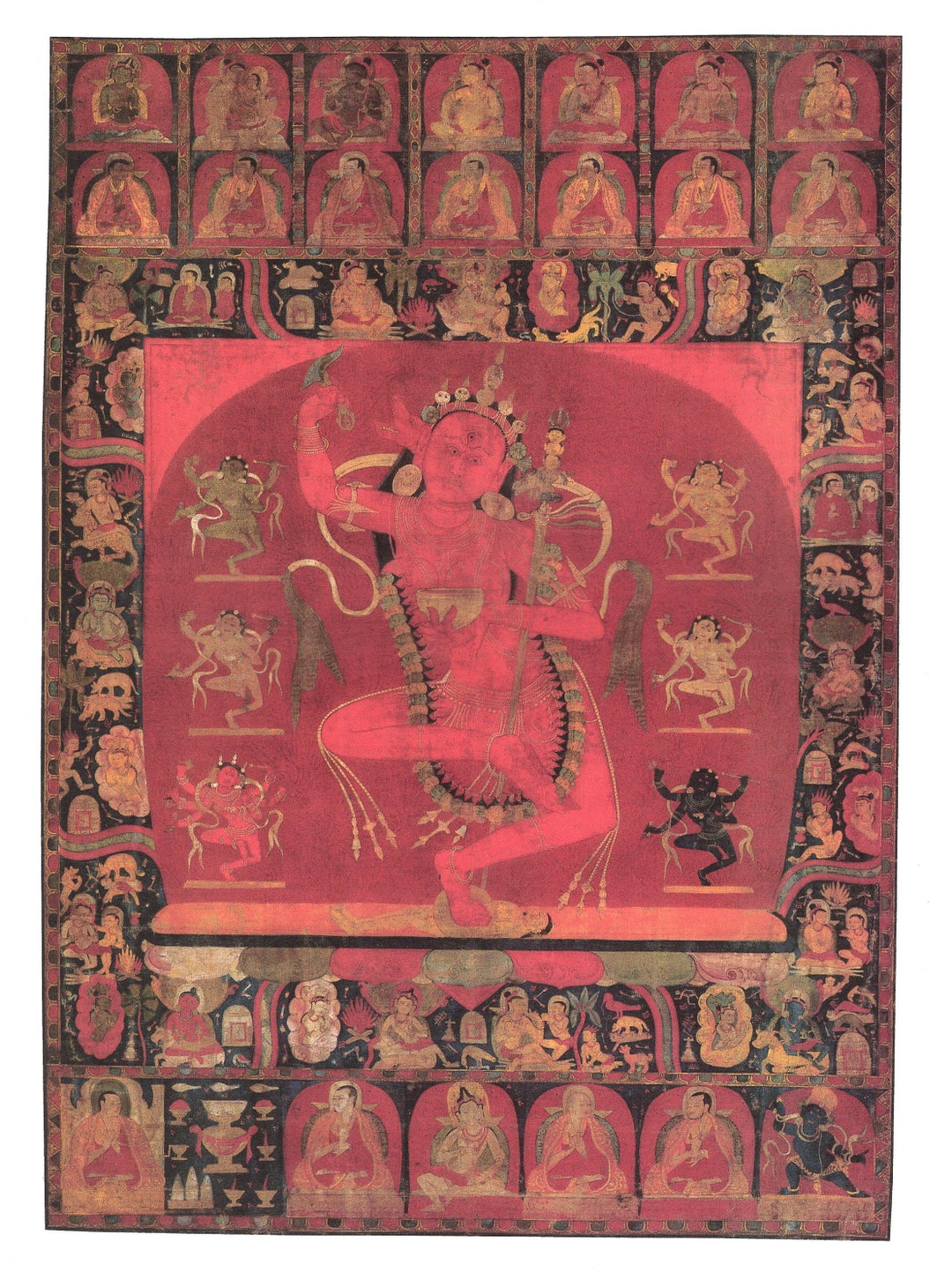 Vajravarahi - Contemporary Print of Vintage Tibetan Thanka. - Etsy