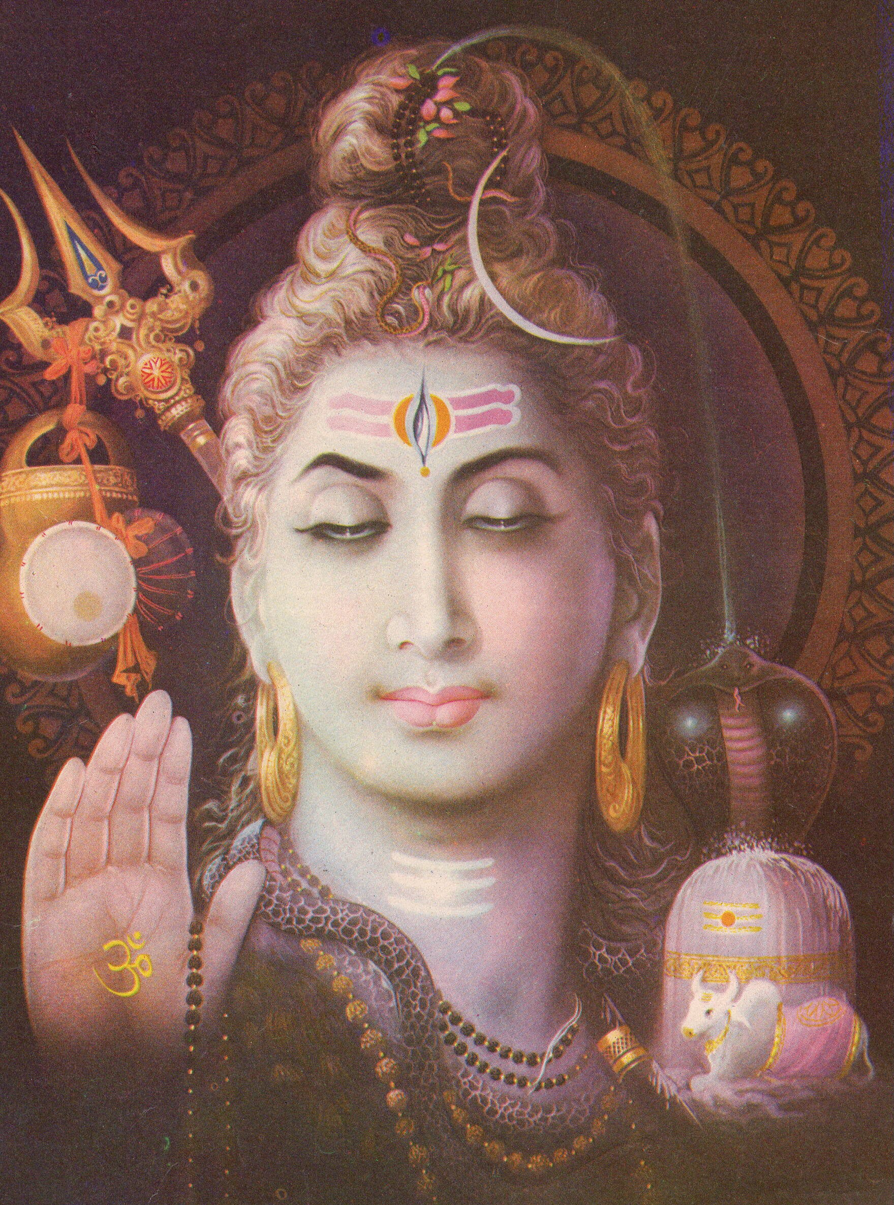 Shiv - Shiva Print ... Vintage Indian Hindu Devotional Poster Print