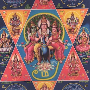 Chakra Murugan ... Contemporary Reprint of Vintage Indian Print. - Etsy