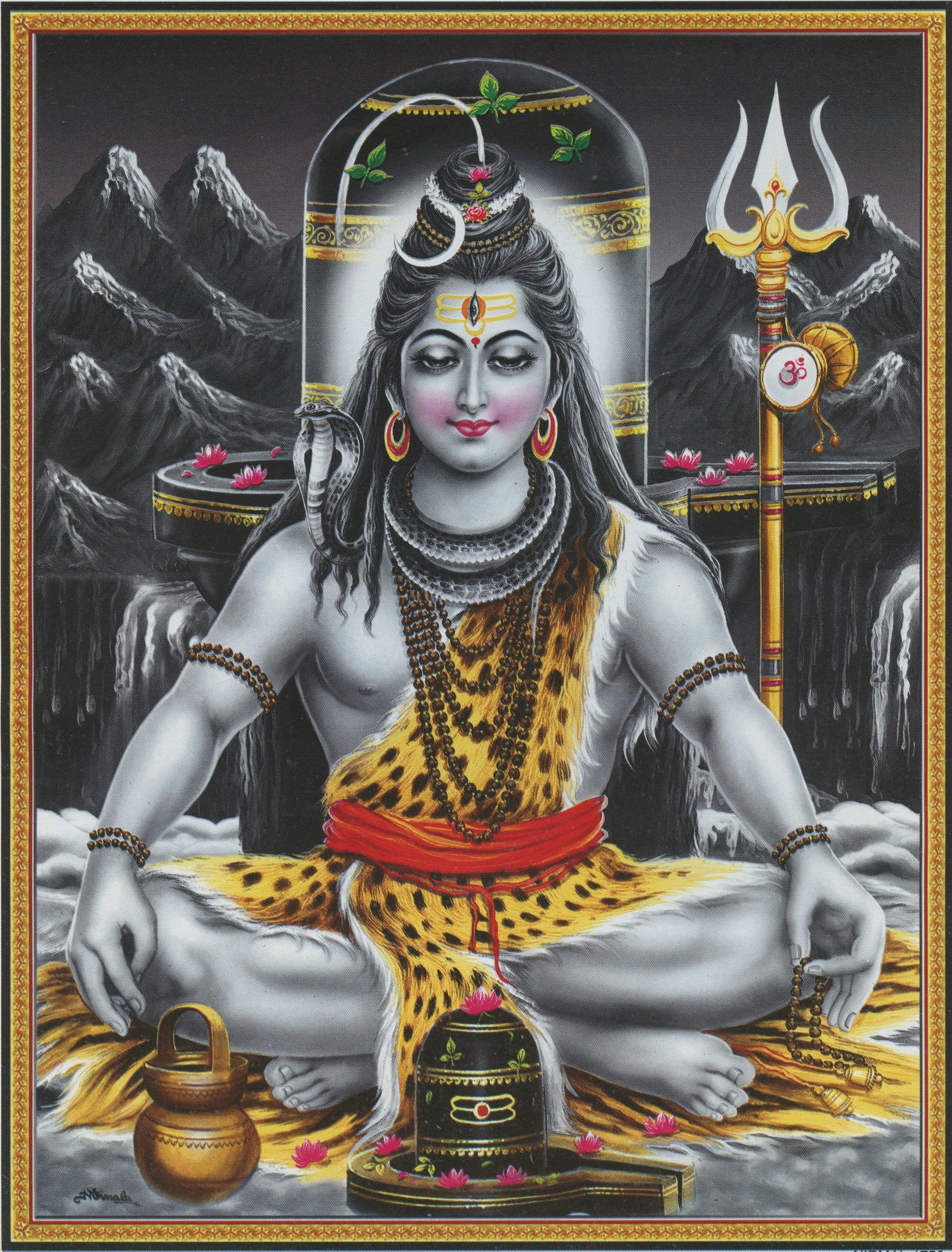 Shiva ... Vintage-style Indian Hindu Devotional Poster Print - Etsy