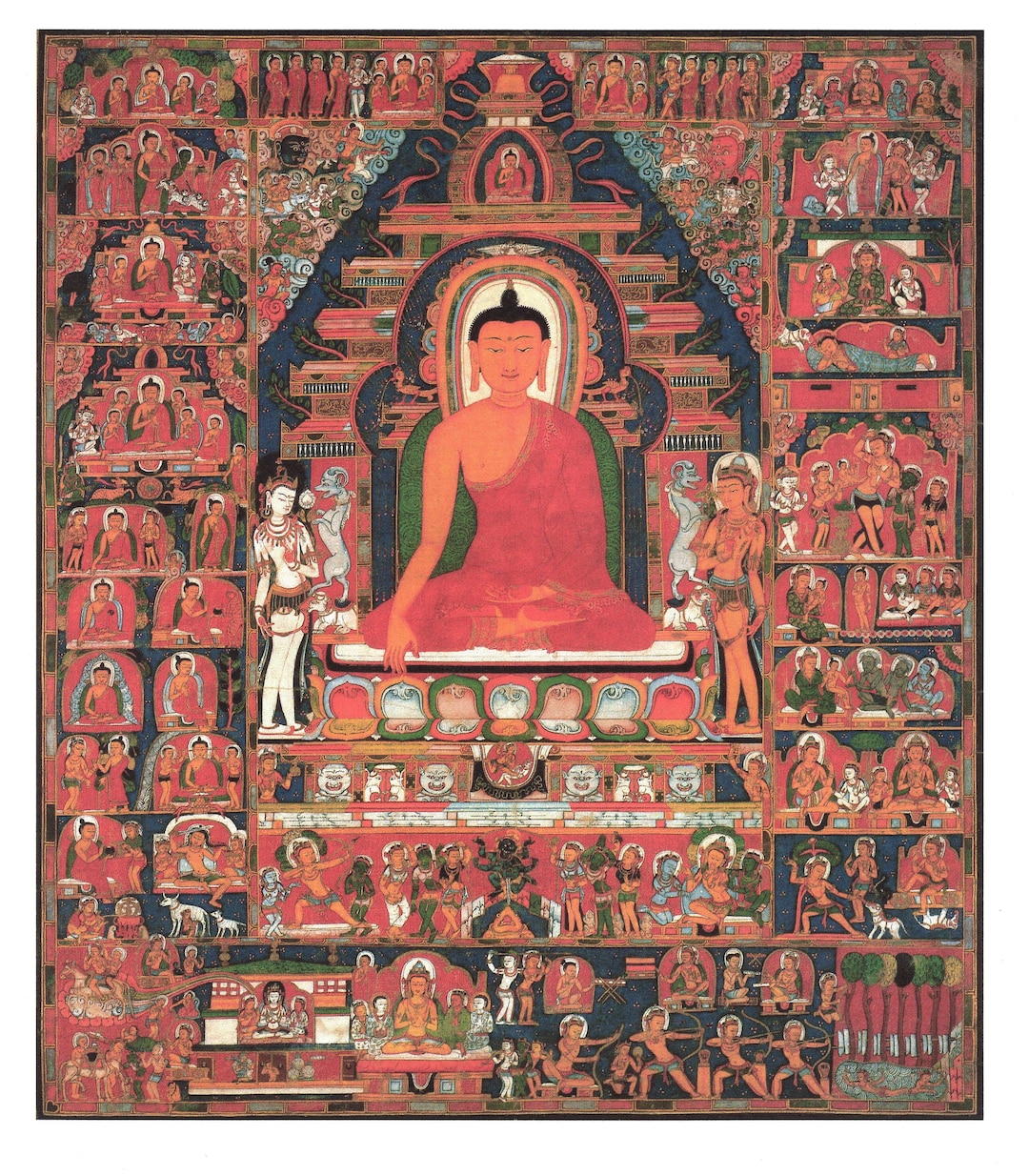 The Buddha - Contemporary Print of Vintage Tibetan Thanka. - Etsy