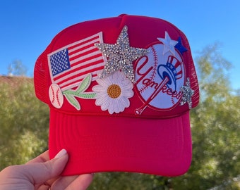 Personalized Trucker Hat With Patches, Custom Trucker Hat Patches ...