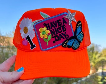 Personalized Trucker Hat With Patches, Custom Trucker Hat Patches ...