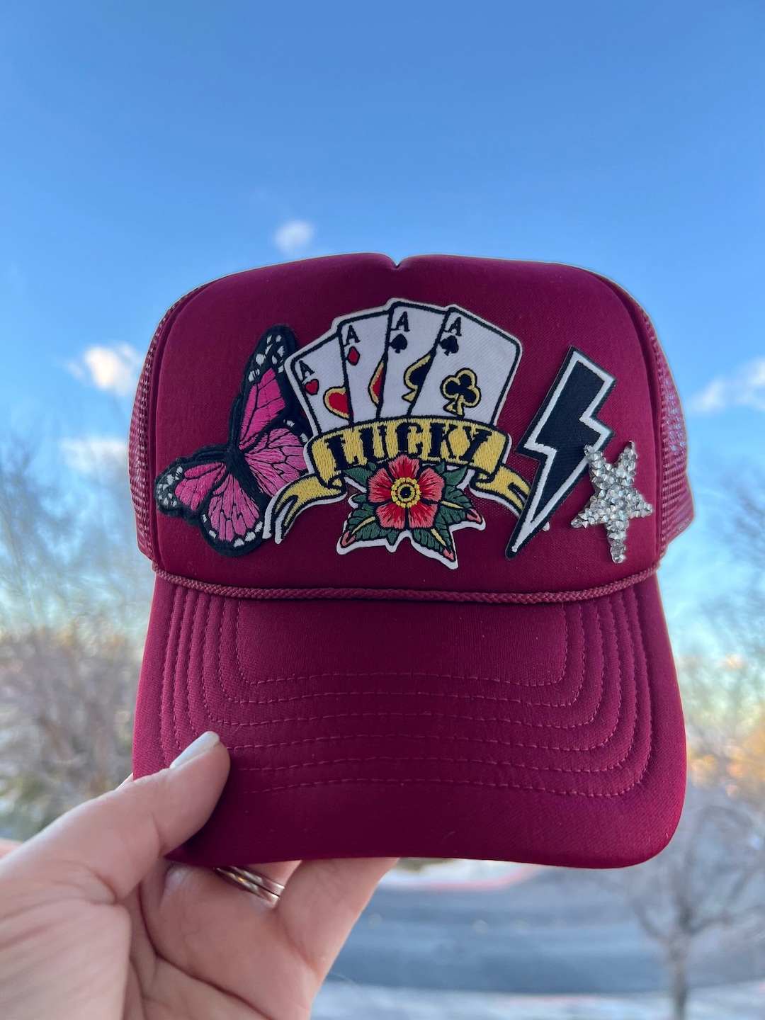Trucker Hat With Patches, Retro Trucker Hat for Women, Hat Patches ...