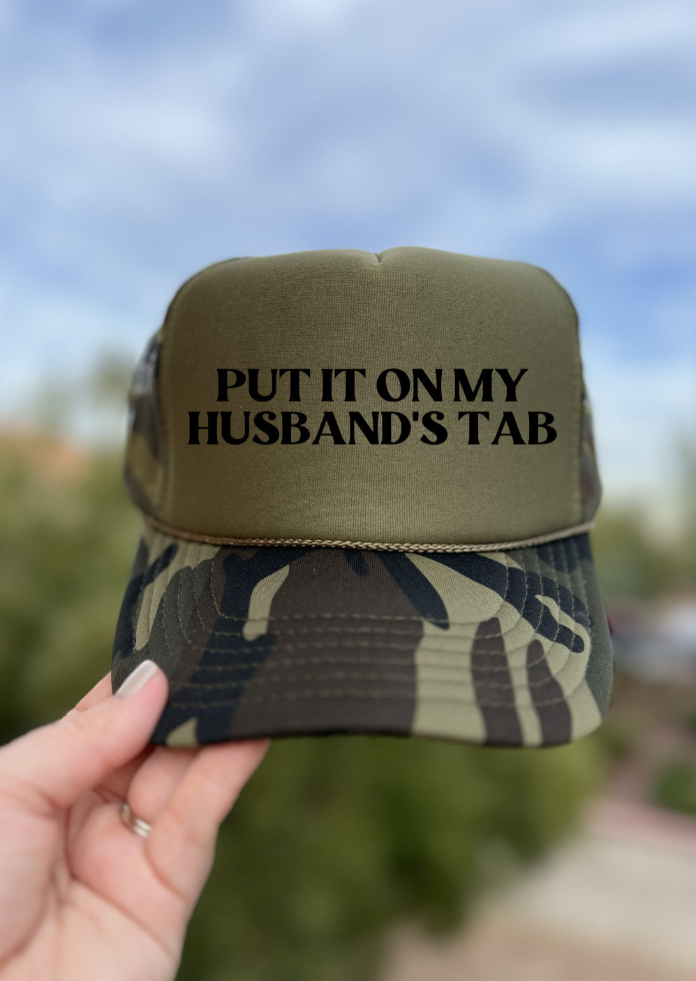 Put It on My Husbands Tab Trucker Hat, Western Trucker Hat, Funny ...