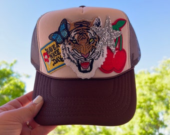 Trucker Hat With Patches, Retro Trucker Hat for Women, Hat Patches, Custom Trucker, Patch ...