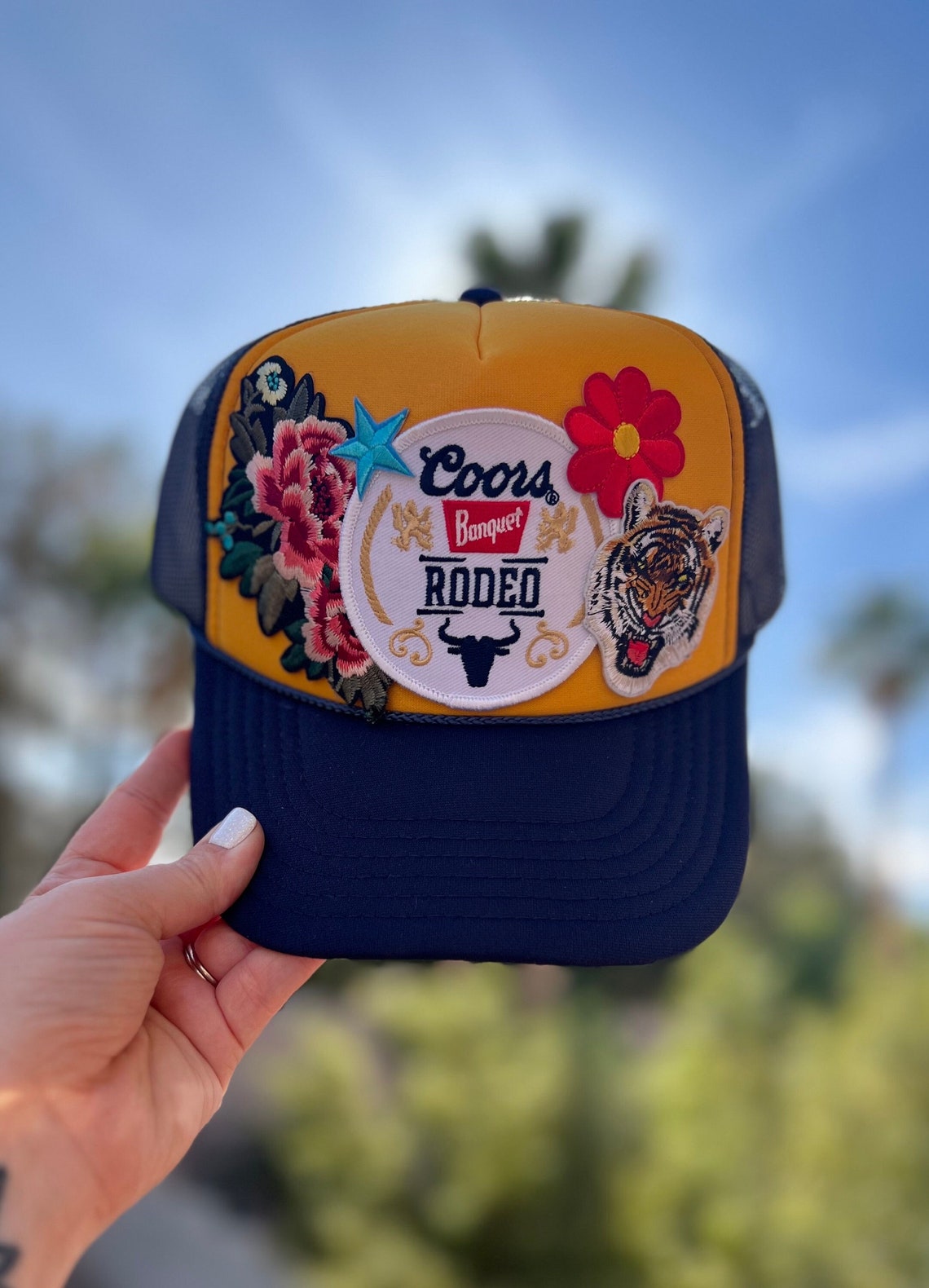 Trucker Hat With Patches, Retro Trucker Hat for Women, Hat Patches ...