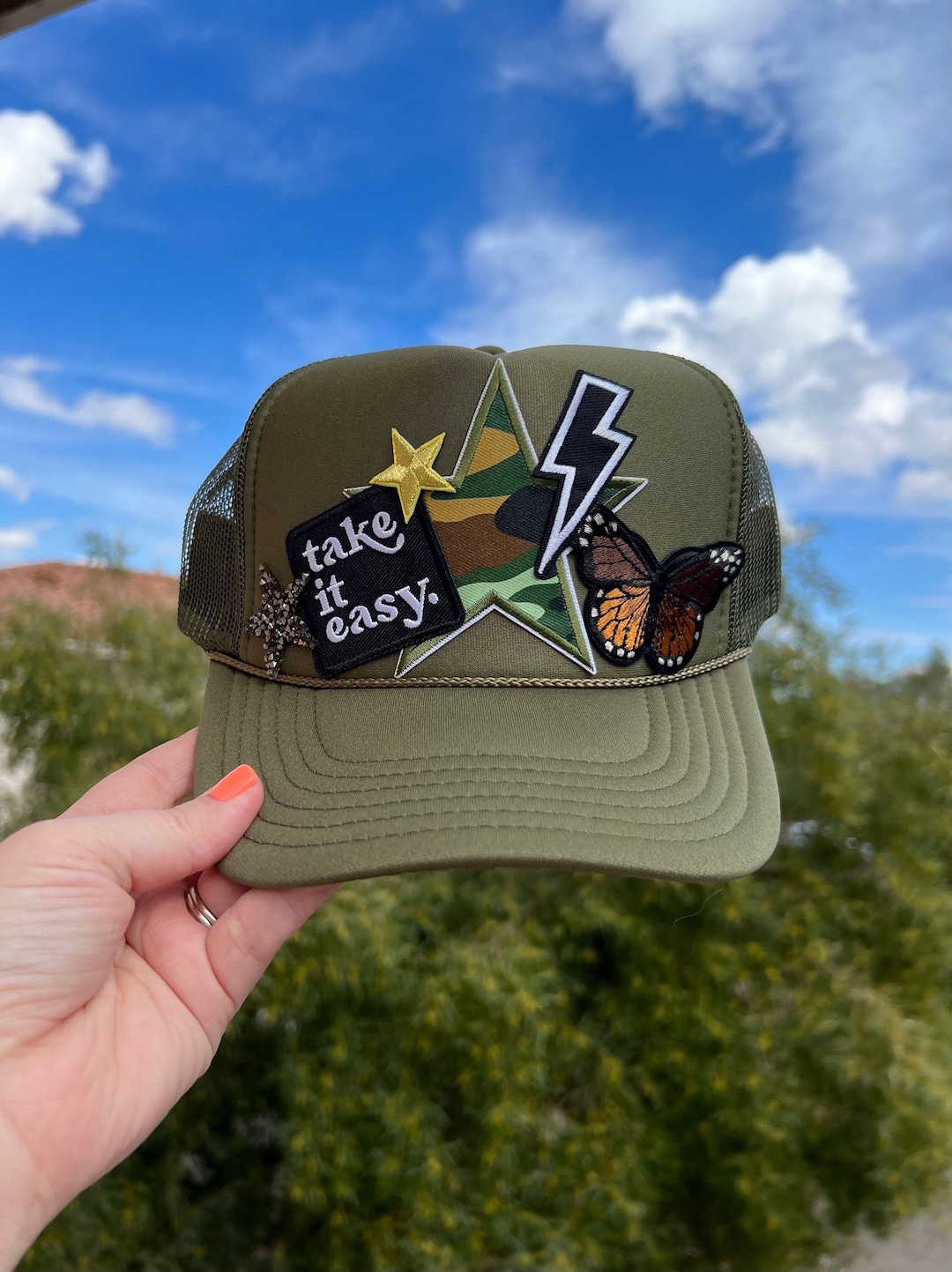 Trucker Hat With Patches, Retro Trucker Hat for Women, Hat Patches ...