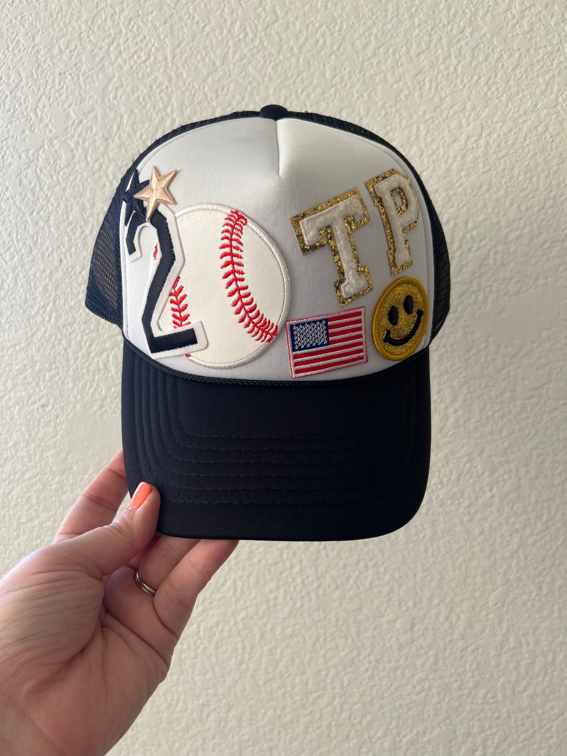 Trucker Hat With Patches, Retro Trucker Hat for Women, Hat Patches ...