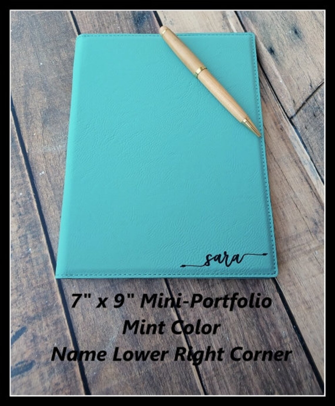 MINI PORTFOLIO Cuir personnalisé avec bloc-notes - Etsy Canada