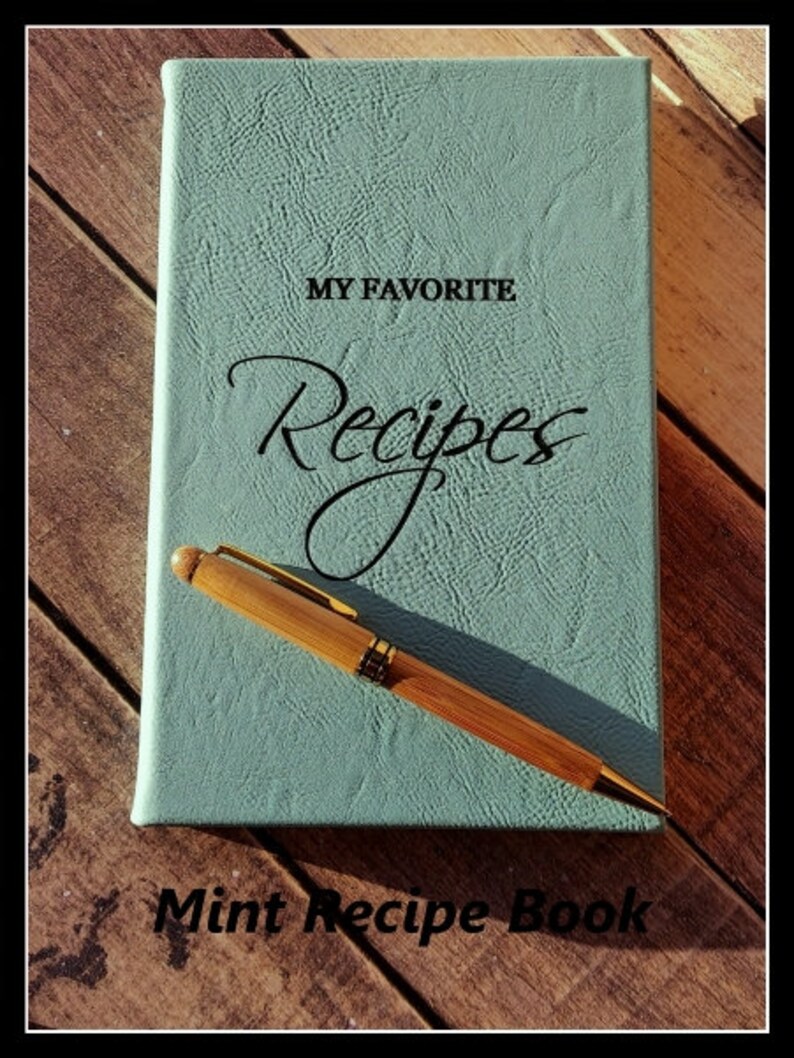 RECIPE JOURNAL Book Personalized Leather Recipe Engraved - Etsy